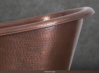 Hammered Copper Bateau Baths